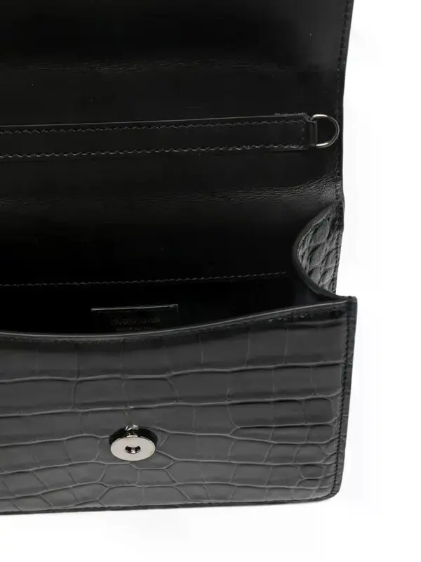 Roberto Cavalli Tiger-embellished Shoulder Bag - Black