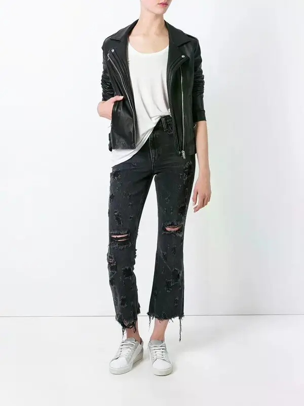 Alexander Wang Distressed Cropped Jeans