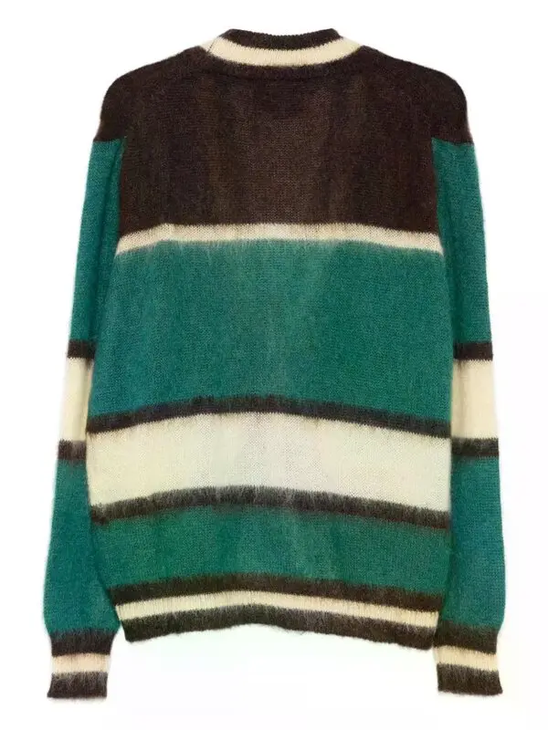 AMARANTO Striped Knit Cardigan