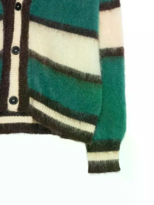 AMARANTO Striped Knit Cardigan
