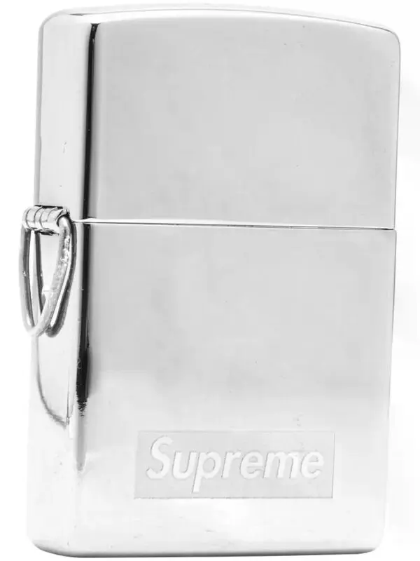 Supreme X Zippo Box Logo Lighter - Silver