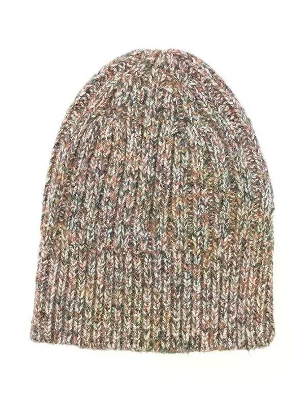 SONG FOR THE MUTE Mélange-effect Ribbed Beanie