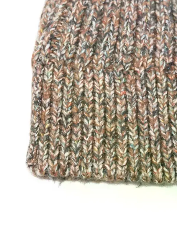 SONG FOR THE MUTE Mélange-effect Ribbed Beanie