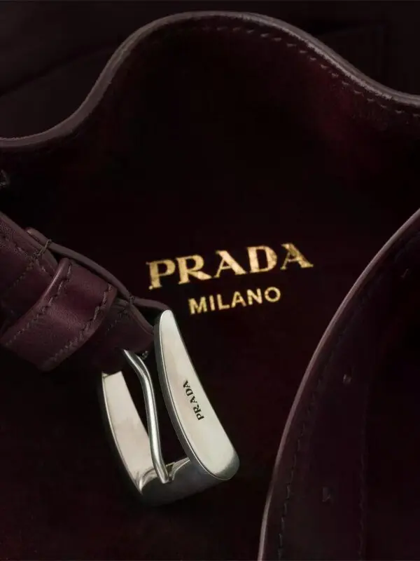 Prada Buckle-belted Suede Bag