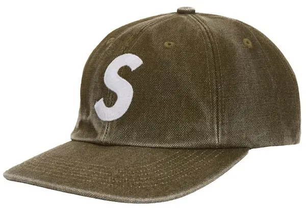 Supreme Pigment Coated Canvas S Logo 6-panel Cap - Brown