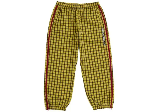 Supreme Plaid Warm Up Pant - Yellow