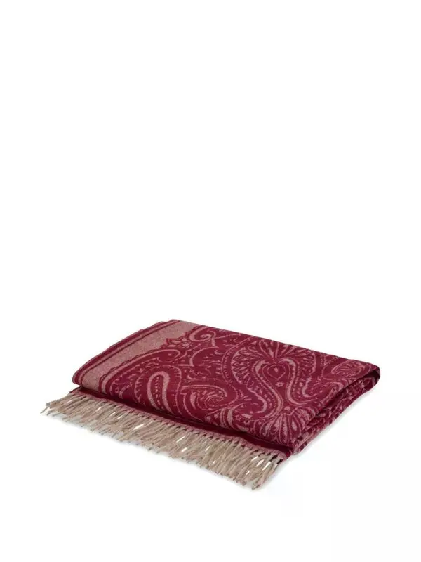 Etro Jacquard Paisley Blanket - Red