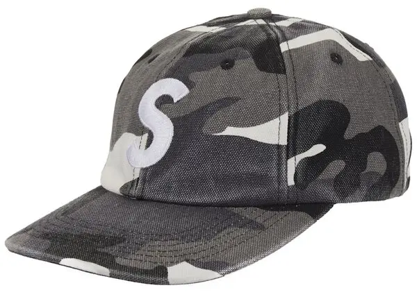 Supreme Pigment Coated Canvas 6-panel Cap - Snow Camo
