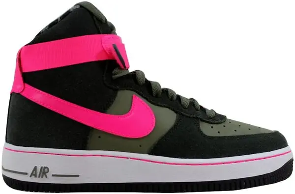 Nike Air Force 1 High-top Sneakers - Iron Green/hyper Pink Deepest Green White