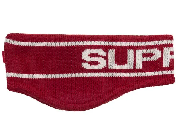 Supreme Contrast Logo Headband - Red