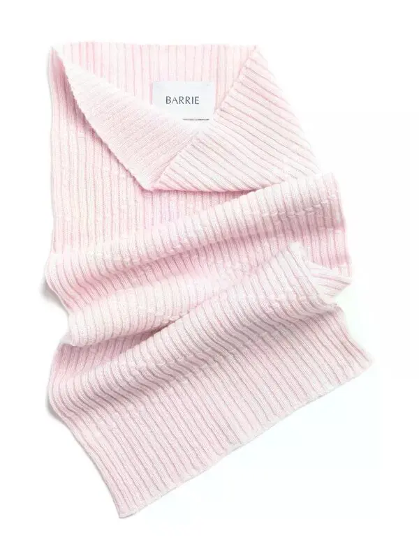 BARRIE Ribbed Cashmere Snood - Pink