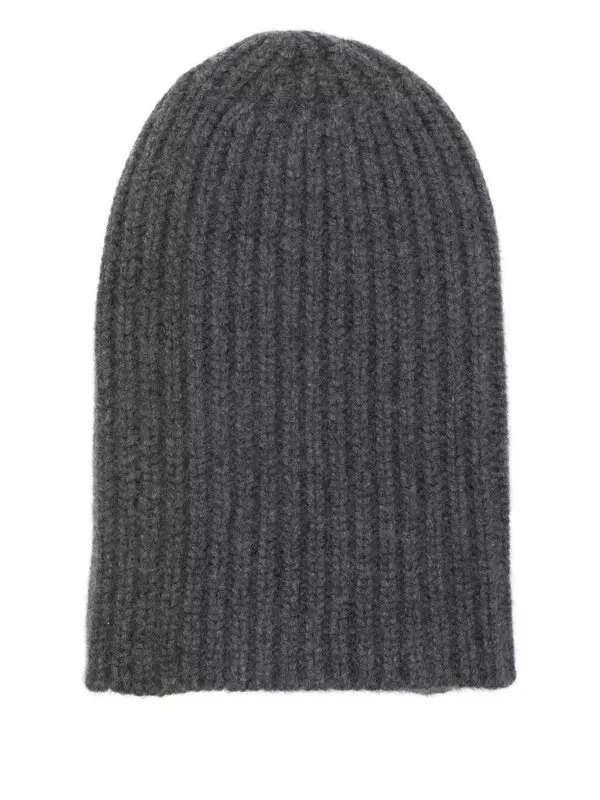 HURRAY Ribbed Knit Beanie - Grey