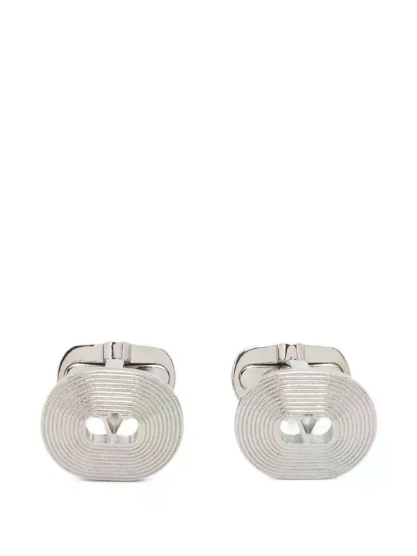 Valentino Garavani Logo-detail Cufflinks - Silver