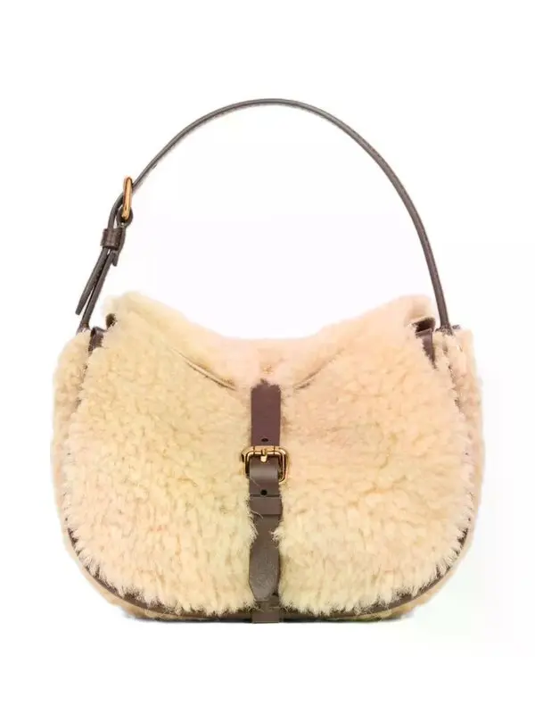 Etro Shearling Cross Body Bag - Neutrals