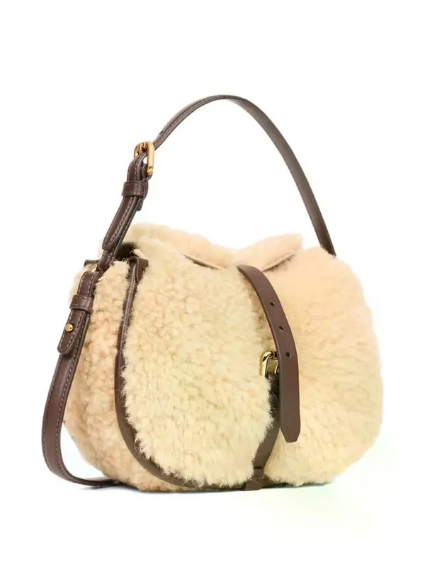Etro Shearling Cross Body Bag - Neutrals