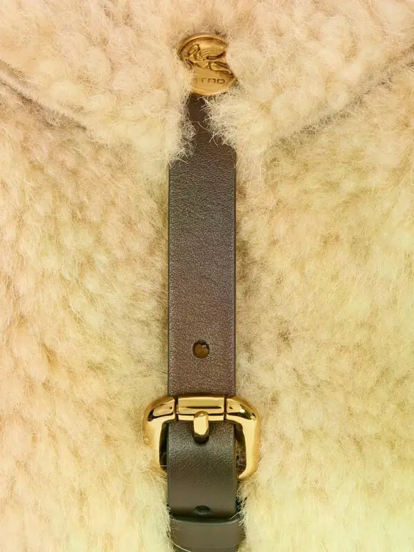 Etro Shearling Cross Body Bag - Neutrals