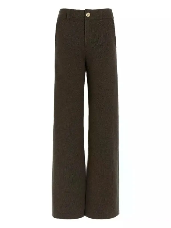 BARRIE Buttoned Cashmere-blend Trousers