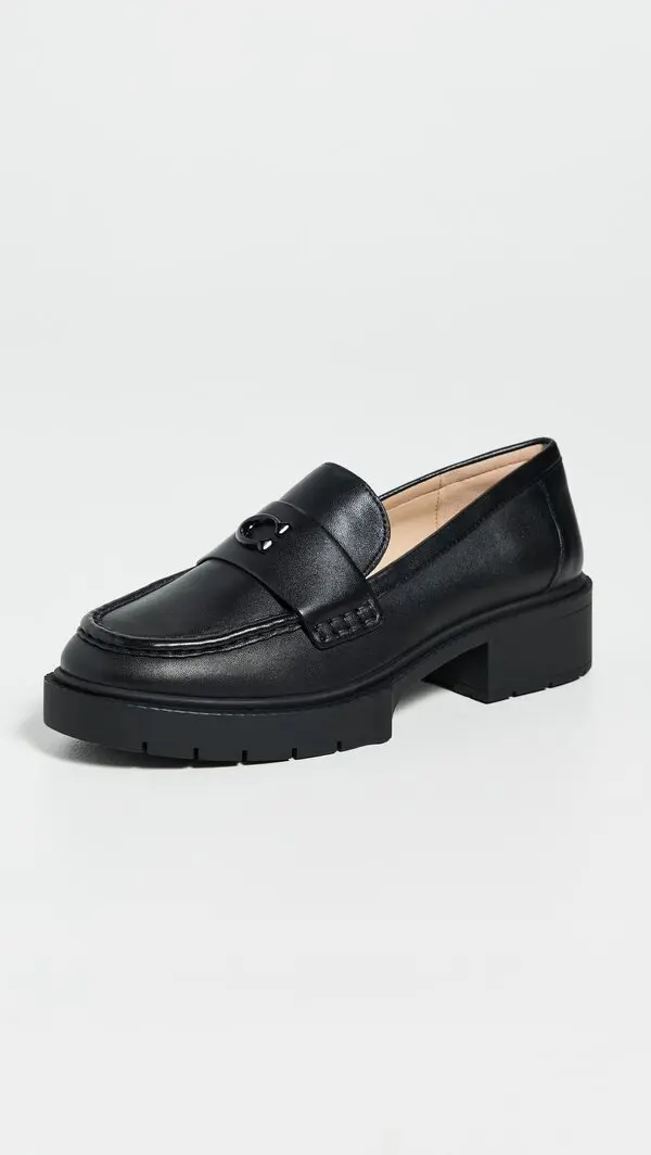 COACH Leah Loafers - Leather/black