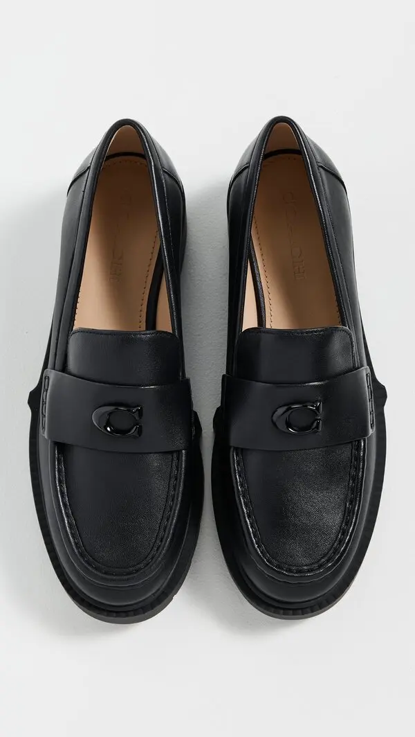 COACH Leah Loafers - Leather/black
