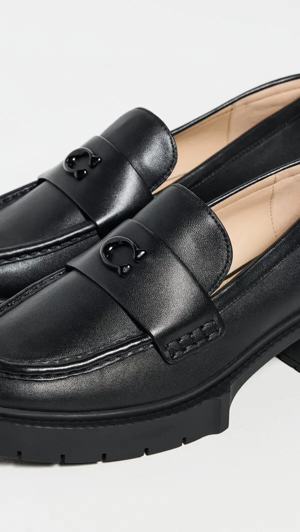 COACH Leah Loafers - Leather/black