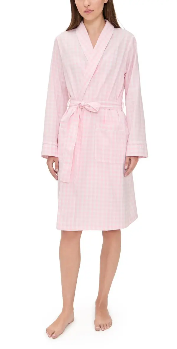 PETITE PLUME Gingham Robe - Pink