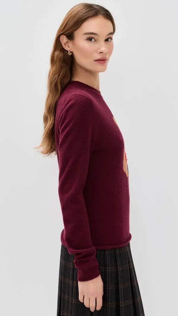 Lingua Franca Embroidered Cashmere Sweater