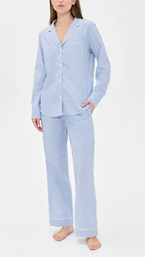 PETITE PLUME French Seersucker Pajama Set