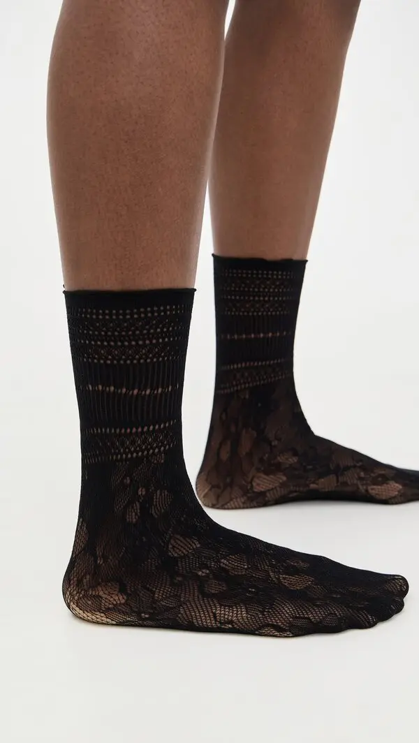 STEMS Peony Lace Crew Socks