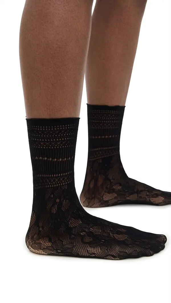 STEMS Peony Lace Crew Socks