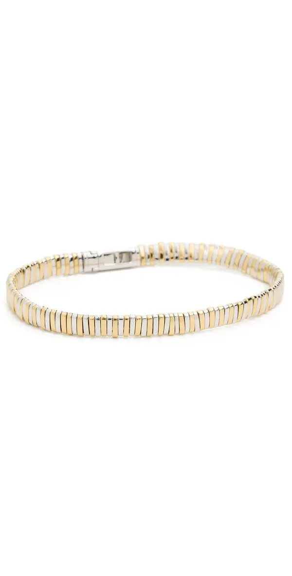Shashi Tilu Striated Bracelet - Gold/silver