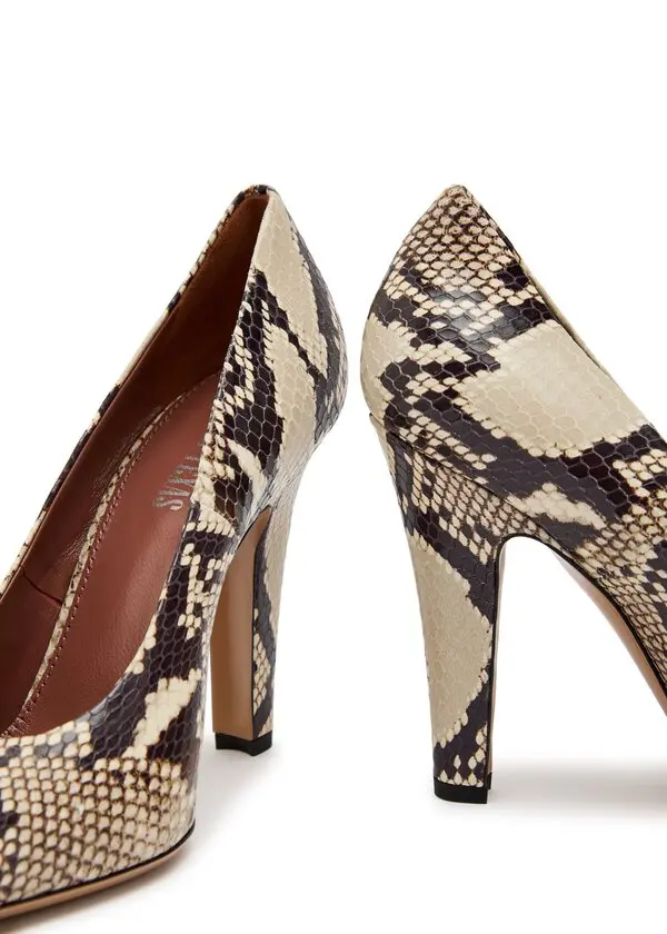 Paris Texas Elsa 100 Python-effect Leather Pumps