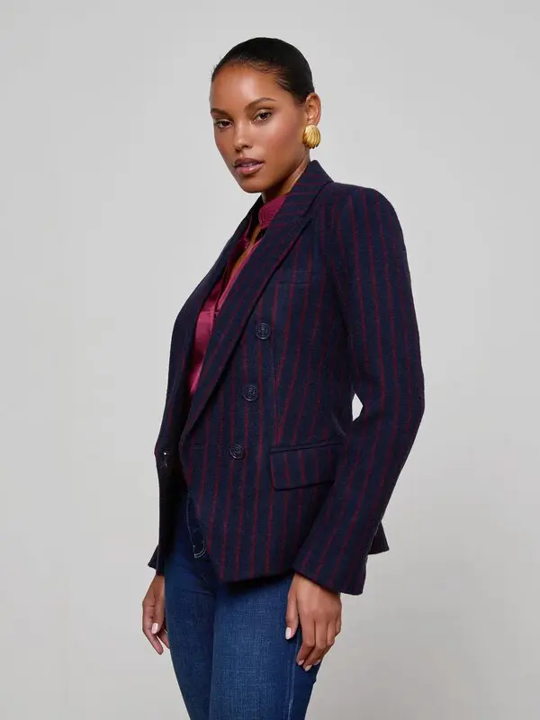 L'Agence Kenzie Pinstriped Blazer
