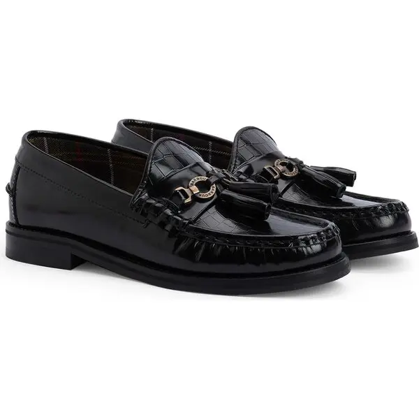 Barbour Jen Tassel Loafer - Black