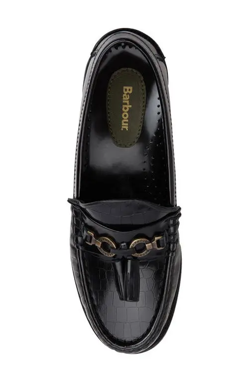 Barbour Jen Tassel Loafer - Black