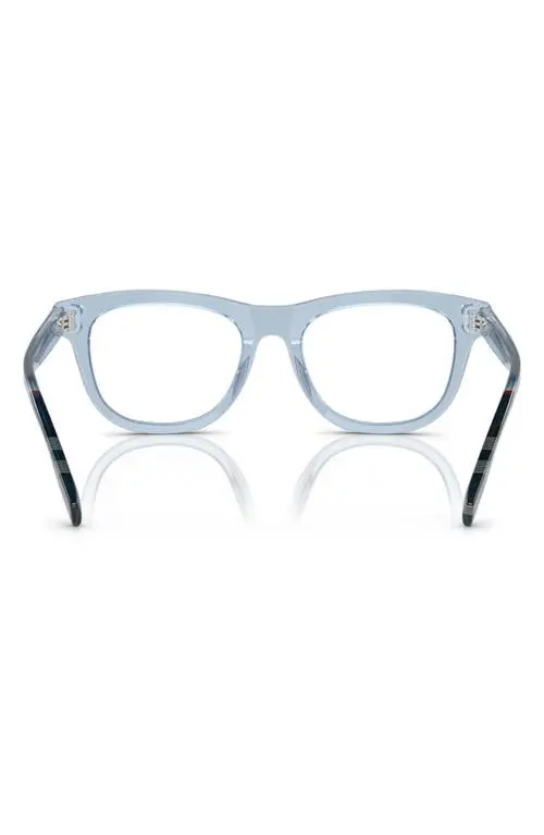 Burberry 47mm Rectangular Optical Glasses - Azure /demo Lens