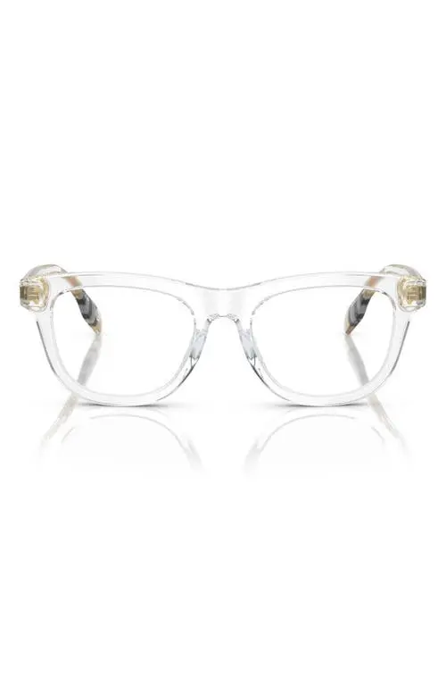Burberry 47mm Rectangular Optical Glasses - Transparent /demo Lens