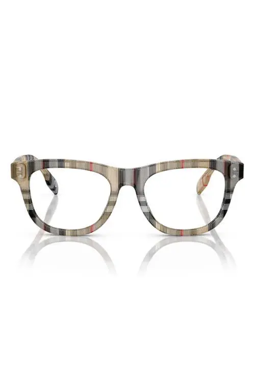 Burberry 47mm Rectangular Optical Glasses - Vintage Check/demo Lens