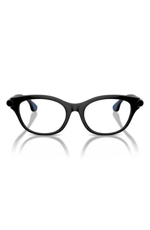 Burberry 45mm Square Optical Eyeglasses - Black/demo Lens