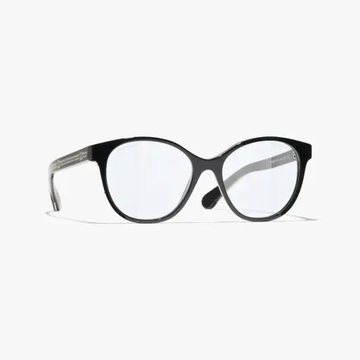 Chanel Pantos Blue Light Glasses - Black