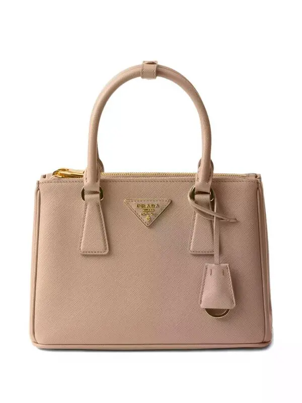 Prada Small Galleria Saffiano-leather Tote Bag - Neutrals