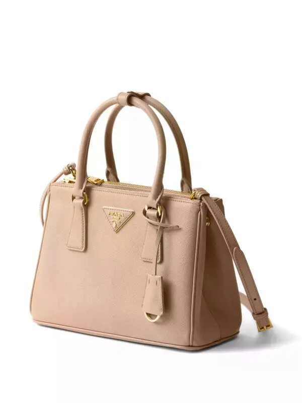 Prada Small Galleria Saffiano-leather Tote Bag - Neutrals