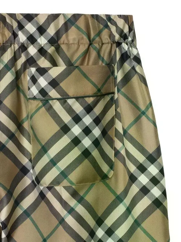 Burberry Check Silk Trousers