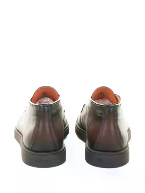 Santoni Panelled Leather Boots