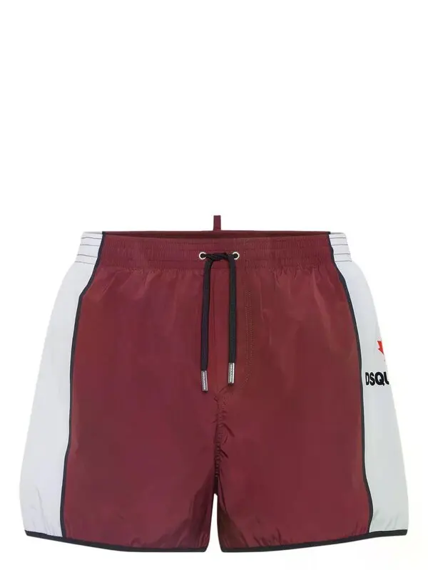 Dsquared2 Maple-leaf Swim Shorts - Red
