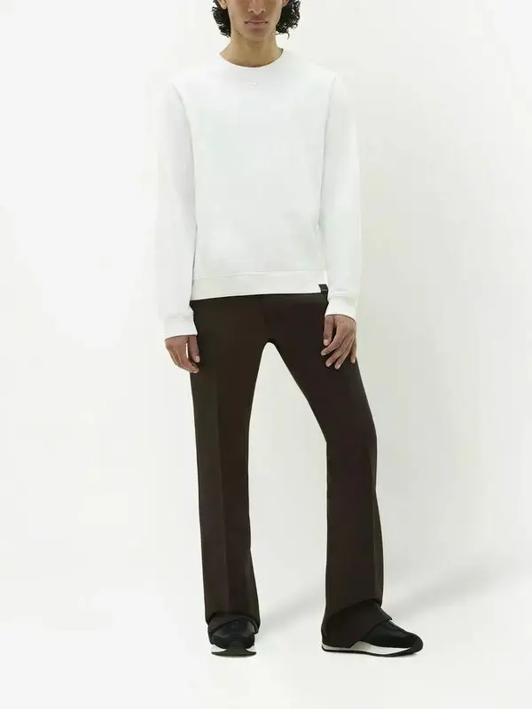 COURREGES Embroidered-logo Cotton Sweatshirt