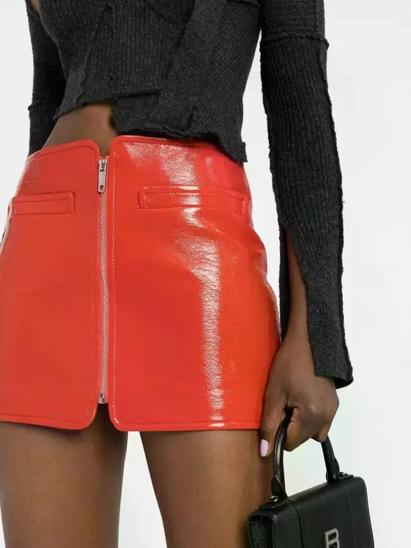 COURREGES Patent Mini Skirt