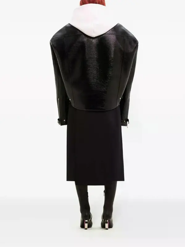 COURREGES Cocoon Vinyl Biker Jacket
