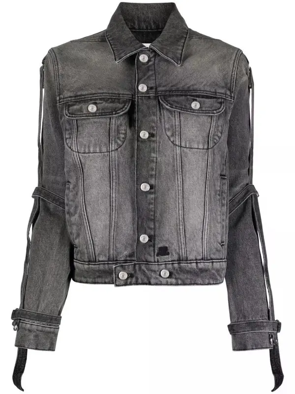 COURREGES Strap-embellished Denim Jacket