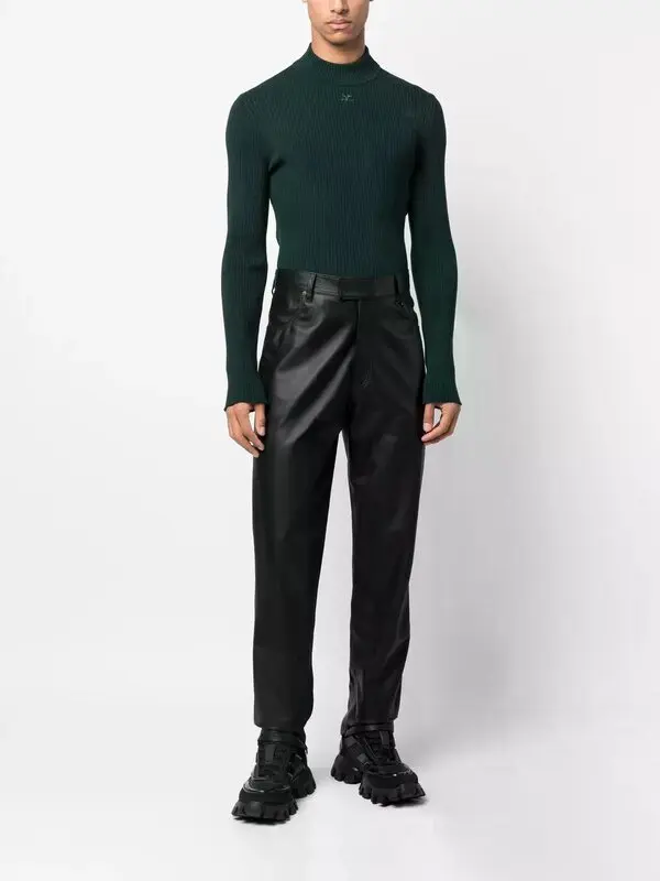 COURREGES Ribbed-knit Jumper - Green