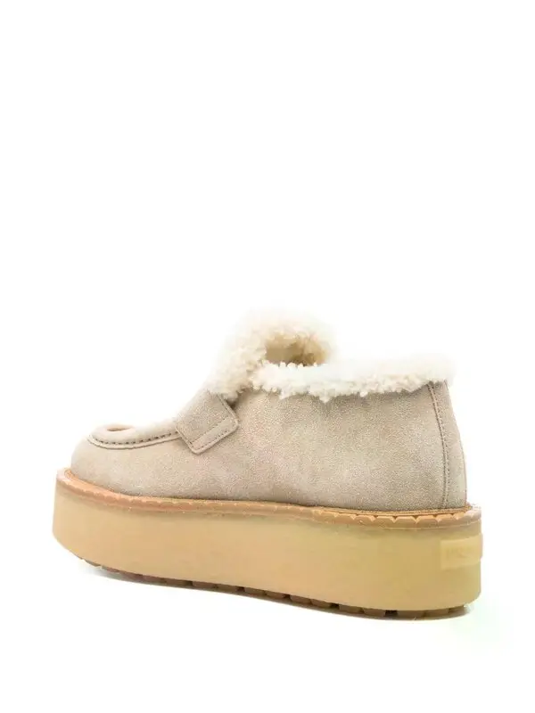 Prada Shearling Loafers - Neutrals